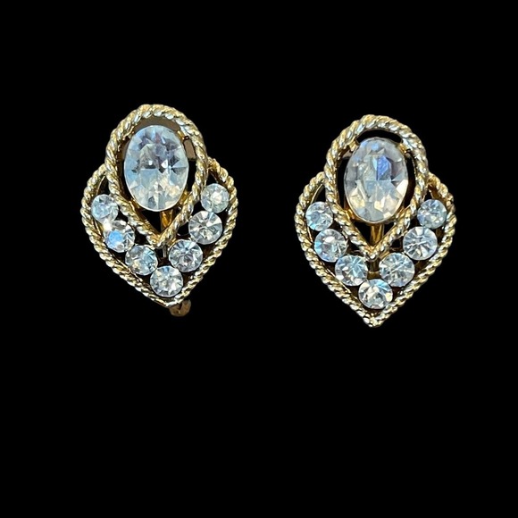 Trifari | Jewelry | Vtg Rare Crown Trifari Clear Rhinestone Crystal ...